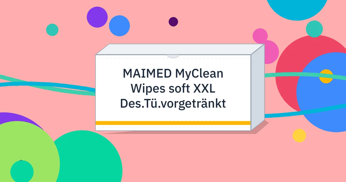 Symbolbild: Packung mit der Aufschrift MAIMED MyClean Wipes soft XXL Des.Tü.vorgetränkt (PZN 11519679) – Verfügbarkeit und Bezug in Apotheken in Frankfurt am Main