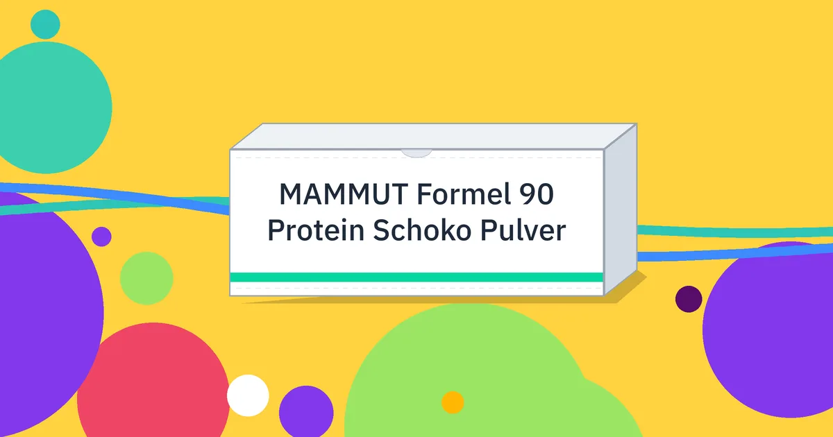 Symbolbild: Packung mit der Aufschrift MAMMUT Formel 90 Protein Schoko Pulver (PZN 10047764) – Verfügbarkeit und Bezug in Apotheken in Frankfurt am Main