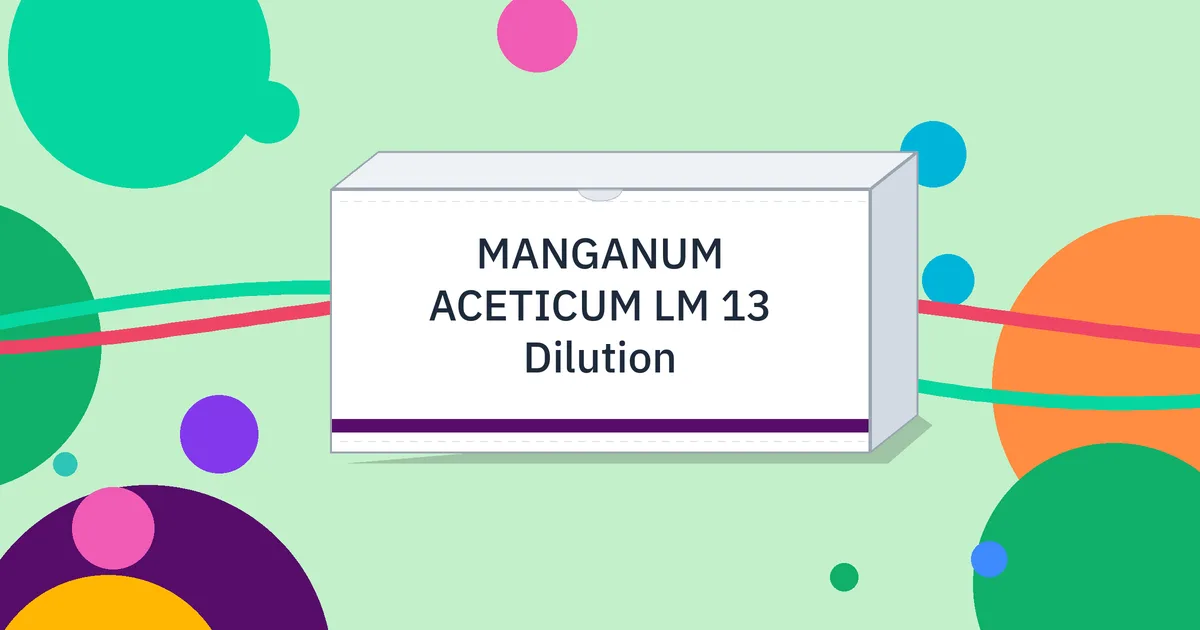 Symbolbild: Packung mit der Aufschrift MANGANUM ACETICUM LM 13 Dilution (PZN 12942368) – Verfügbarkeit und Bezug in Apotheken in Frankfurt am Main