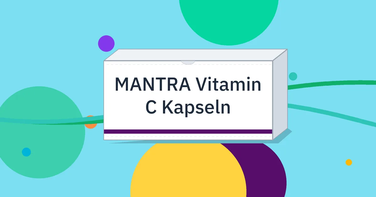 Symbolbild: Packung mit der Aufschrift MANTRA Vitamin C Kapseln (PZN 19210800) – Verfügbarkeit und Bezug in Apotheken in Frankfurt am Main