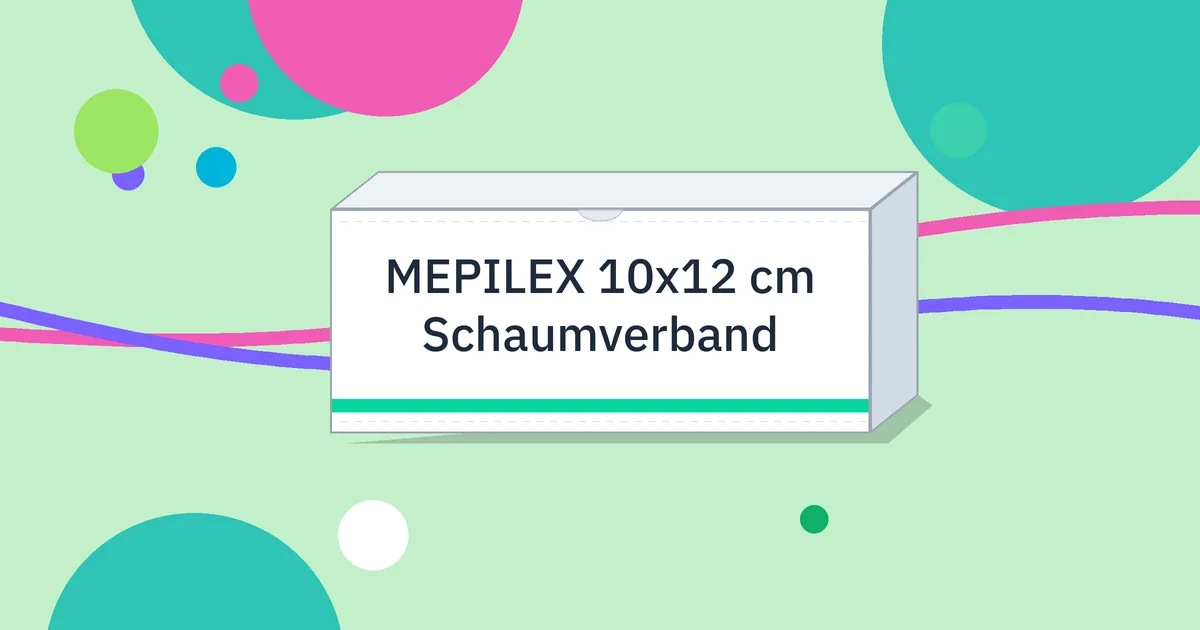 Symbolbild: Packung mit der Aufschrift MEPILEX 10x12 cm Schaumverband (PZN 14056665) – Verfügbarkeit und Bezug in Apotheken in Frankfurt am Main