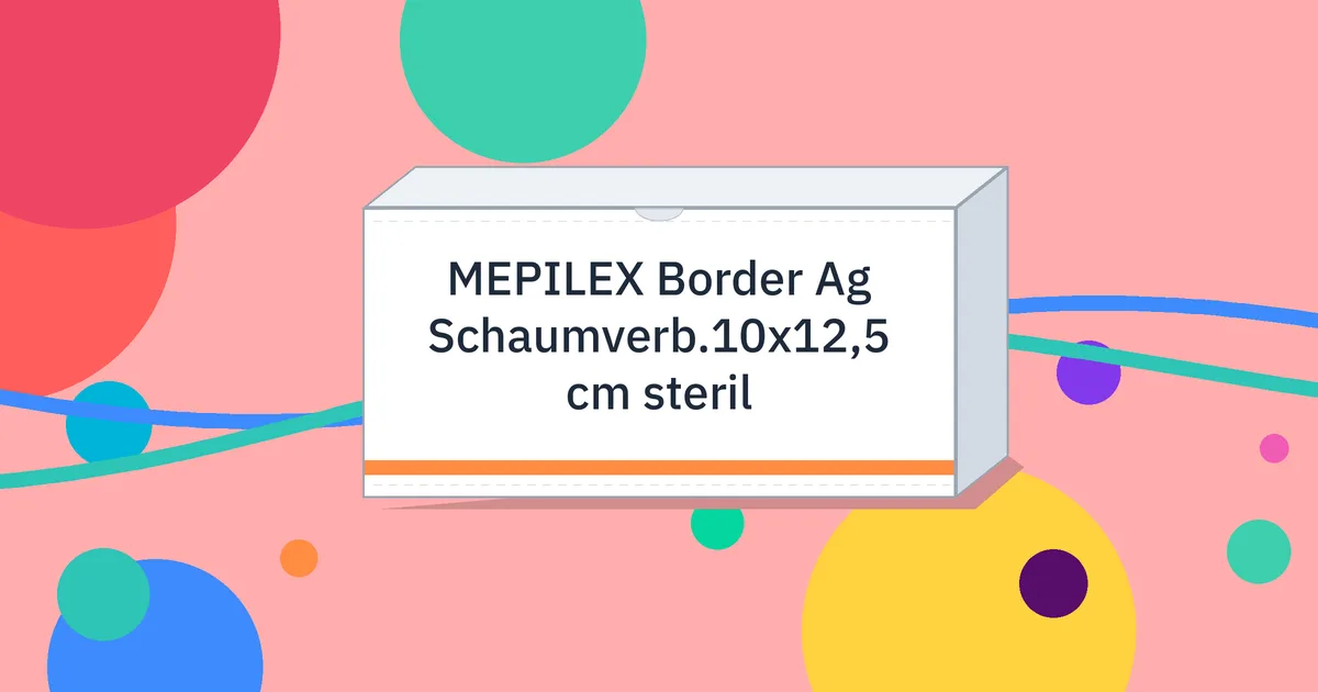 Symbolbild: Packung mit der Aufschrift MEPILEX Border Ag Schaumverb.10x12,5 cm steril (PZN 18263958) – Verfügbarkeit und Bezug in Apotheken in Frankfurt am Main