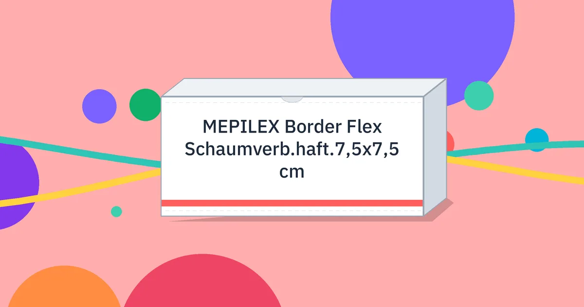 Symbolbild: Packung mit der Aufschrift MEPILEX Border Flex Schaumverb.haft.7,5x7,5 cm (PZN 18719022) – Verfügbarkeit und Bezug in Apotheken in Frankfurt am Main