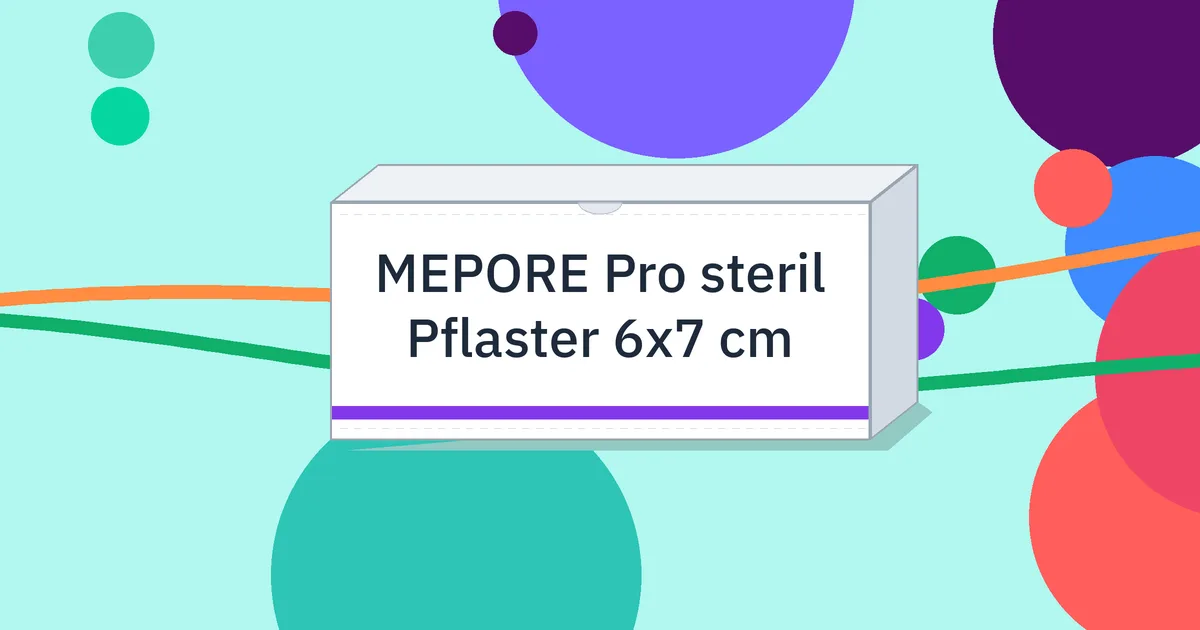 Symbolbild: Packung mit der Aufschrift MEPORE Pro steril Pflaster 6x7 cm (PZN 06469732) – Verfügbarkeit und Bezug in Apotheken in Frankfurt am Main