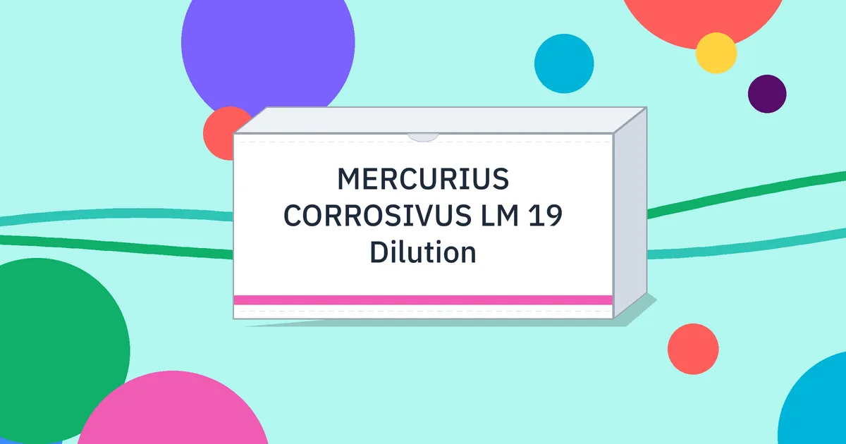 Symbolbild: Packung mit der Aufschrift MERCURIUS CORROSIVUS LM 19 Dilution (PZN 12950014) – Verfügbarkeit und Bezug in Apotheken in Frankfurt am Main