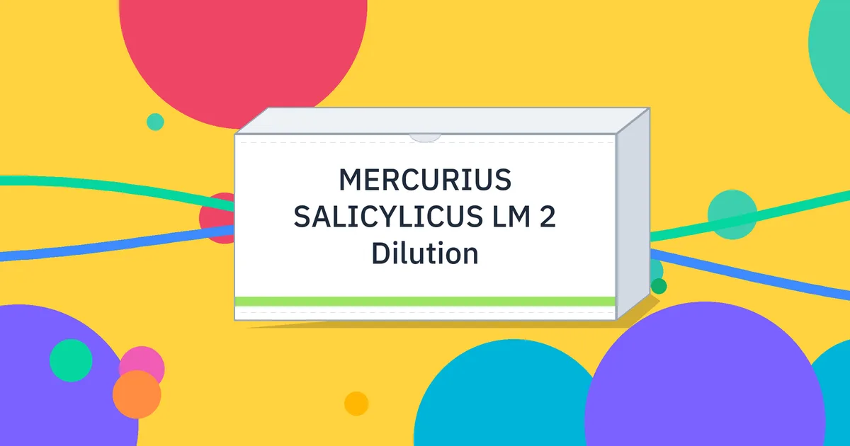 Symbolbild: Packung mit der Aufschrift MERCURIUS SALICYLICUS LM 2 Dilution (PZN 12953490) – Verfügbarkeit und Bezug in Apotheken in Frankfurt am Main