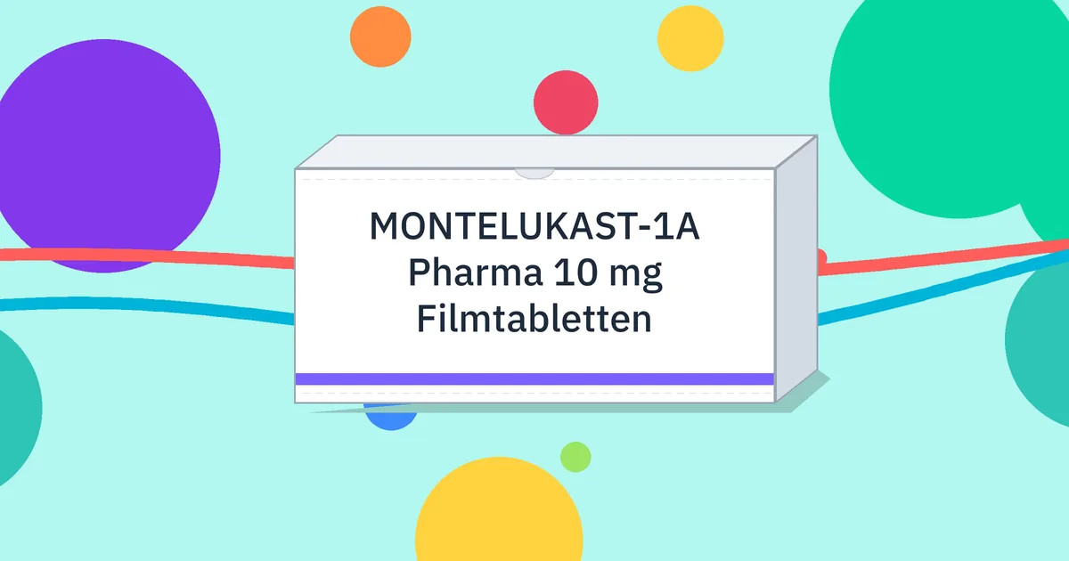Symbolbild: Packung mit der Aufschrift MONTELUKAST-1A Pharma 10 mg Filmtabletten (PZN 09731840) – Verfügbarkeit und Bezug in Apotheken in Frankfurt am Main