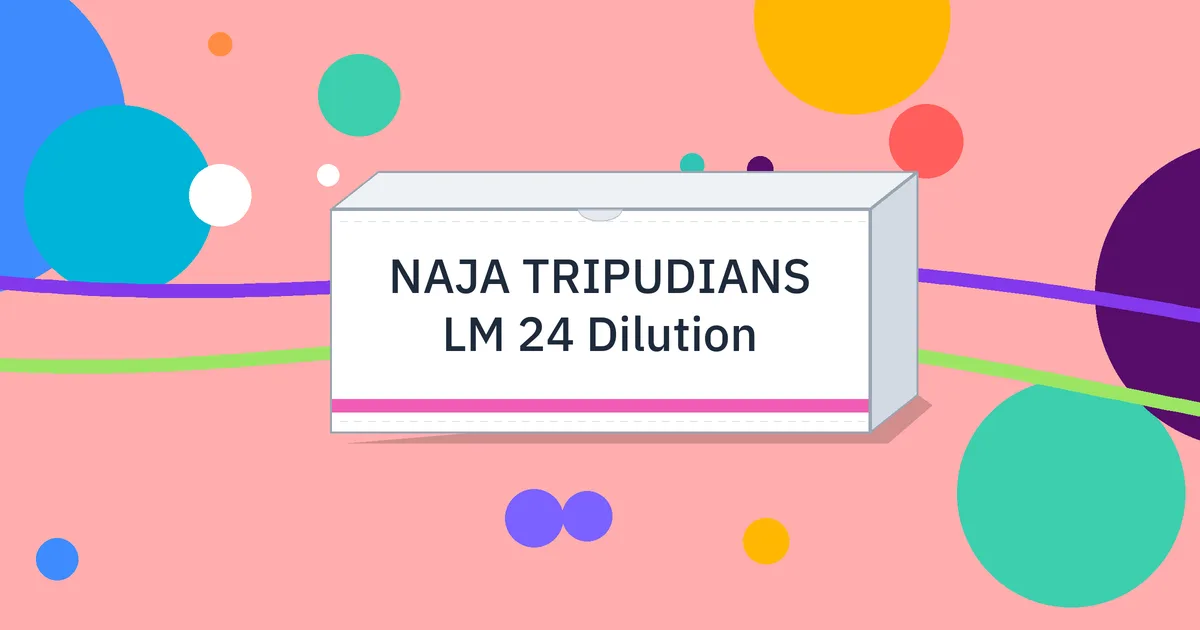 Symbolbild: Packung mit der Aufschrift NAJA TRIPUDIANS LM 24 Dilution (PZN 12958168) – Verfügbarkeit und Bezug in Apotheken in Frankfurt am Main