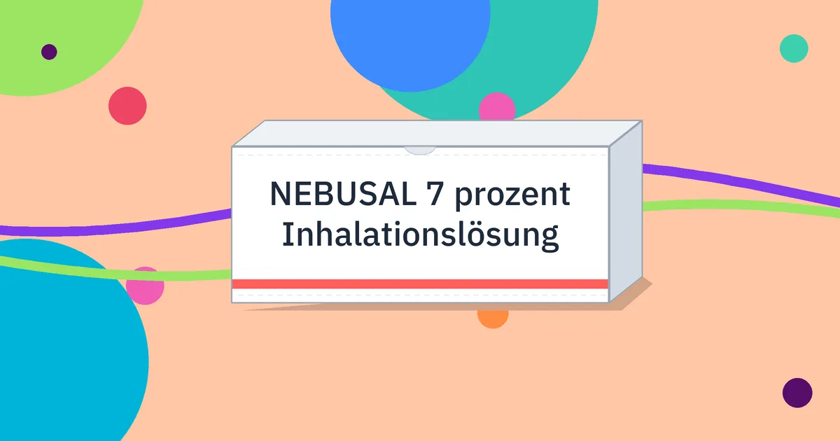 Symbolbild: Packung mit der Aufschrift NEBUSAL 7 prozent Inhalationslösung (PZN 09332413) – Verfügbarkeit und Bezug in Apotheken in Frankfurt am Main