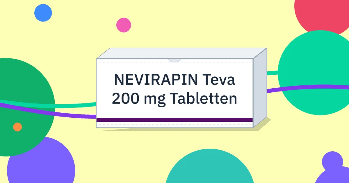 Symbolbild: Packung mit der Aufschrift NEVIRAPIN Teva 200 mg Tabletten (PZN 13748728) – Verfügbarkeit und Bezug in Apotheken in Frankfurt am Main