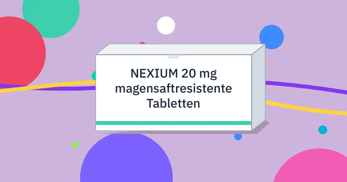 Symbolbild: Packung mit der Aufschrift NEXIUM 20 mg magensaftresistente Tabletten (PZN 17883541) – Verfügbarkeit und Bezug in Apotheken in Frankfurt am Main