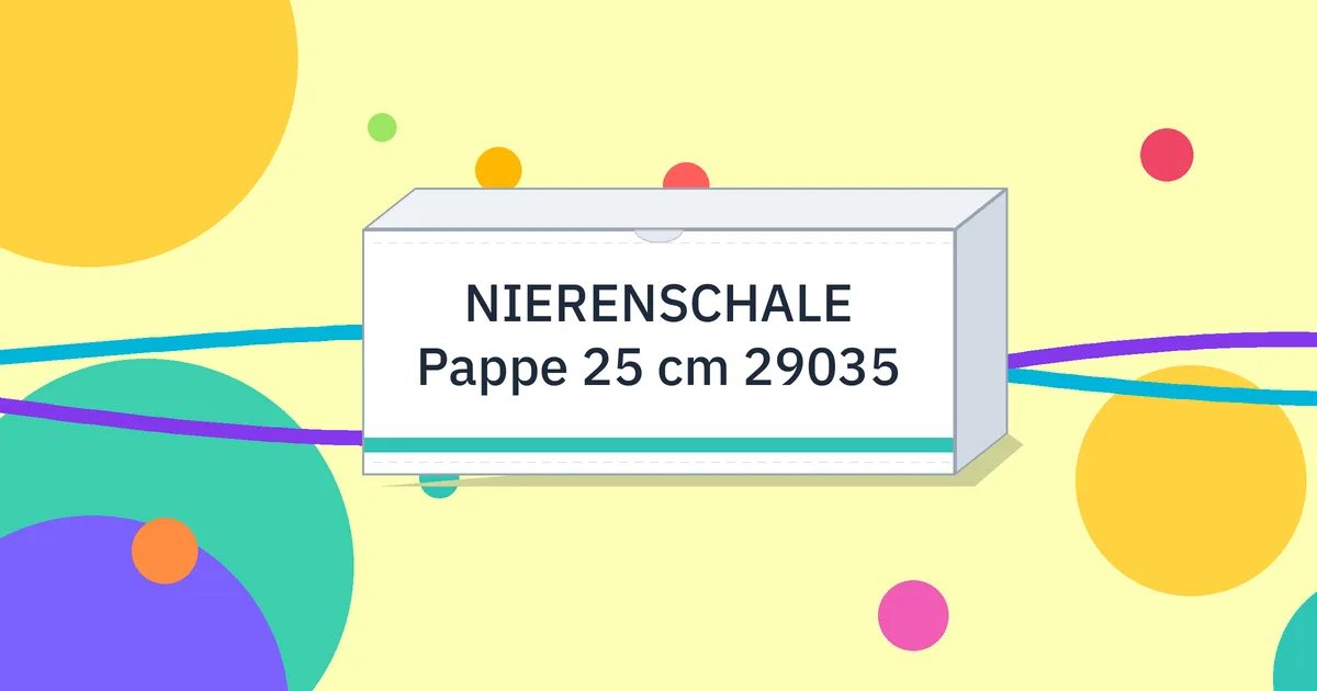 Symbolbild: Packung mit der Aufschrift NIERENSCHALE Pappe 25 cm 29035 (PZN 09684862) – Verfügbarkeit und Bezug in Apotheken in Frankfurt am Main