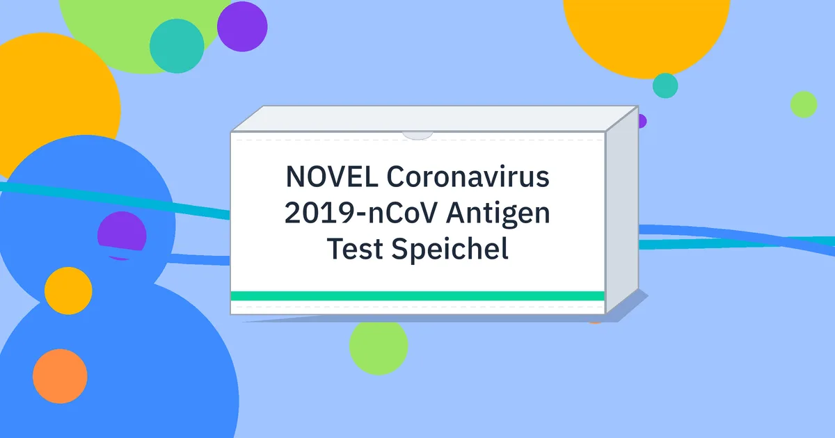 Symbolbild: Packung mit der Aufschrift NOVEL Coronavirus 2019-nCoV Antigen Test Speichel (PZN 17275959) – Verfügbarkeit und Bezug in Apotheken in Frankfurt am Main