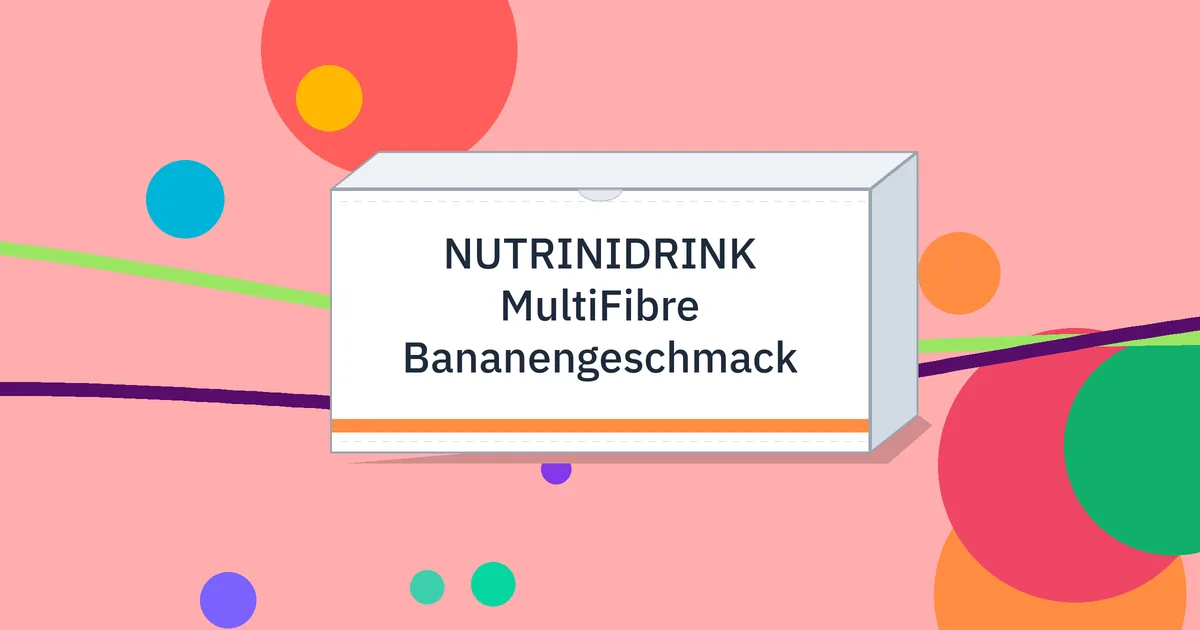 Symbolbild: Packung mit der Aufschrift NUTRINIDRINK MultiFibre Bananengeschmack (PZN 16747103) – Verfügbarkeit und Bezug in Apotheken in Frankfurt am Main