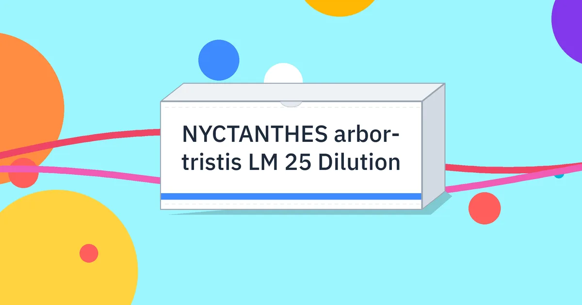 Symbolbild: Packung mit der Aufschrift NYCTANTHES arbor-tristis LM 25 Dilution (PZN 13621152) – Verfügbarkeit und Bezug in Apotheken in Frankfurt am Main