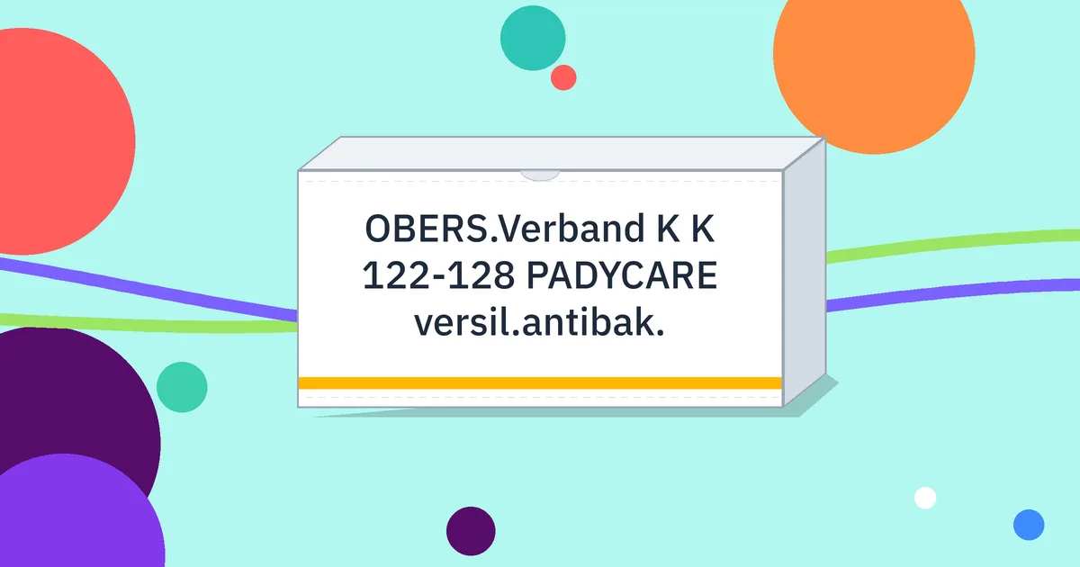 Symbolbild: Packung mit der Aufschrift OBERS.Verband K K 122-128 PADYCARE versil.antibak. (PZN 10938575) – Verfügbarkeit und Bezug in Apotheken in Frankfurt am Main