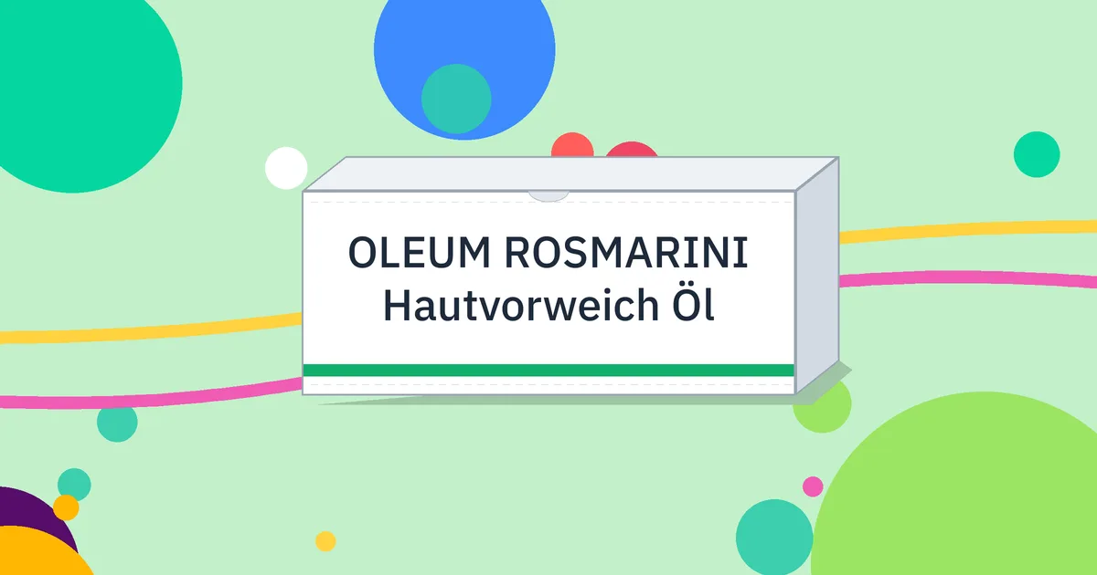 Symbolbild: Packung mit der Aufschrift OLEUM ROSMARINI Hautvorweich Öl (PZN 07364691) – Verfügbarkeit und Bezug in Apotheken in Frankfurt am Main
