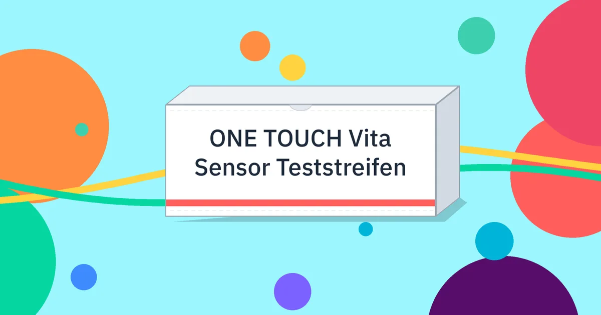 Symbolbild: Packung mit der Aufschrift ONE TOUCH Vita Sensor Teststreifen (PZN 13651348) – Verfügbarkeit und Bezug in Apotheken in Frankfurt am Main