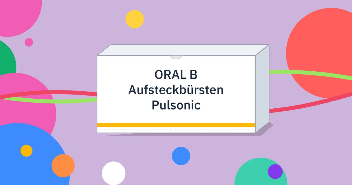 Symbolbild: Packung mit der Aufschrift ORAL B Aufsteckbürsten Pulsonic (PZN 06926767) – Verfügbarkeit und Bezug in Apotheken in Frankfurt am Main
