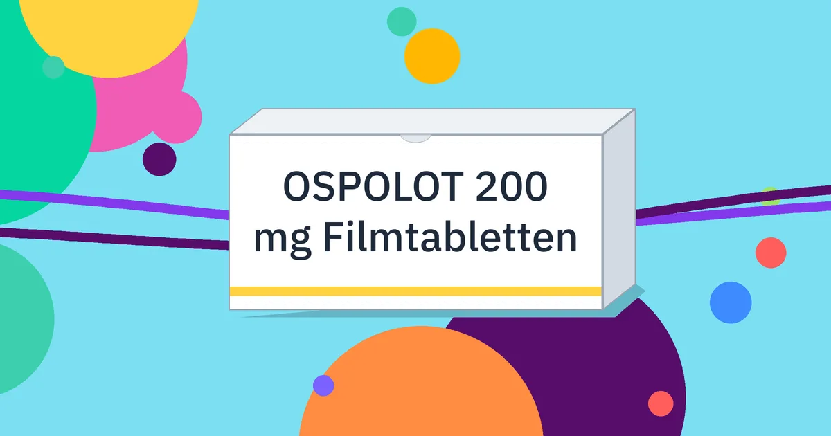 Symbolbild: Packung mit der Aufschrift OSPOLOT 200 mg Filmtabletten (PZN 06934844) – Verfügbarkeit und Bezug in Apotheken in Frankfurt am Main