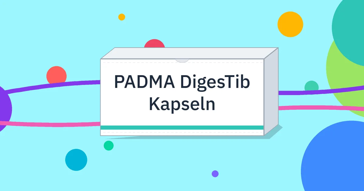 Symbolbild: Packung mit der Aufschrift PADMA DigesTib Kapseln (PZN 13162307) – Verfügbarkeit und Bezug in Apotheken in Frankfurt am Main