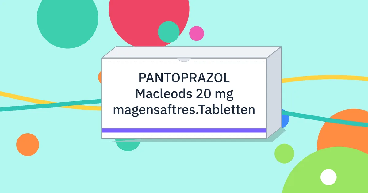 Symbolbild: Packung mit der Aufschrift PANTOPRAZOL Macleods 20 mg magensaftres.Tabletten (PZN 20162420) – Verfügbarkeit und Bezug in Apotheken in Frankfurt am Main
