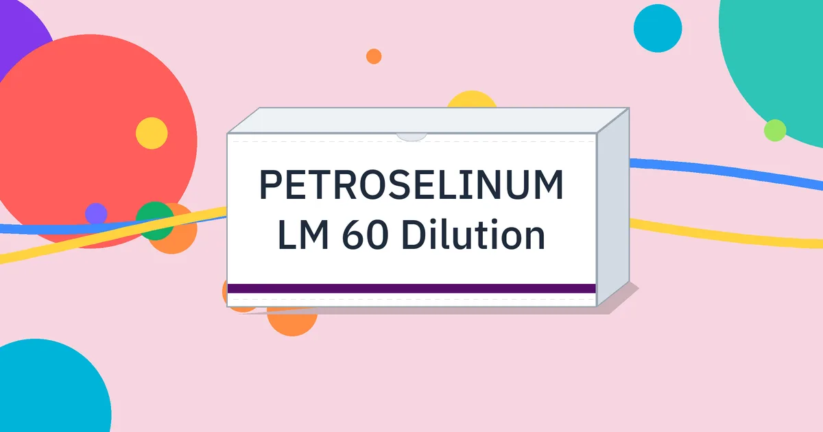 Symbolbild: Packung mit der Aufschrift PETROSELINUM LM 60 Dilution (PZN 13636260) – Verfügbarkeit und Bezug in Apotheken in Frankfurt am Main