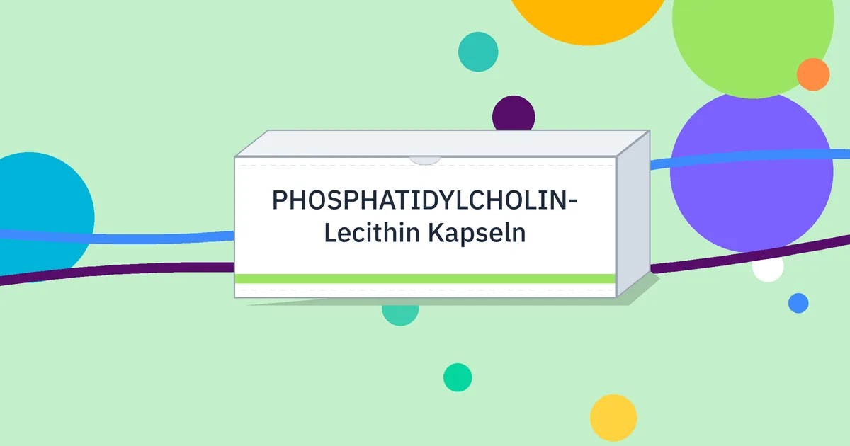 Symbolbild: Packung mit der Aufschrift PHOSPHATIDYLCHOLIN-Lecithin Kapseln (PZN 11848377) – Verfügbarkeit und Bezug in Apotheken in Frankfurt am Main