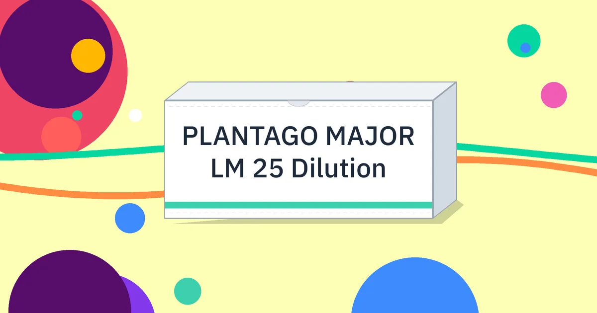 Symbolbild: Packung mit der Aufschrift PLANTAGO MAJOR LM 25 Dilution (PZN 13646867) – Verfügbarkeit und Bezug in Apotheken in Frankfurt am Main