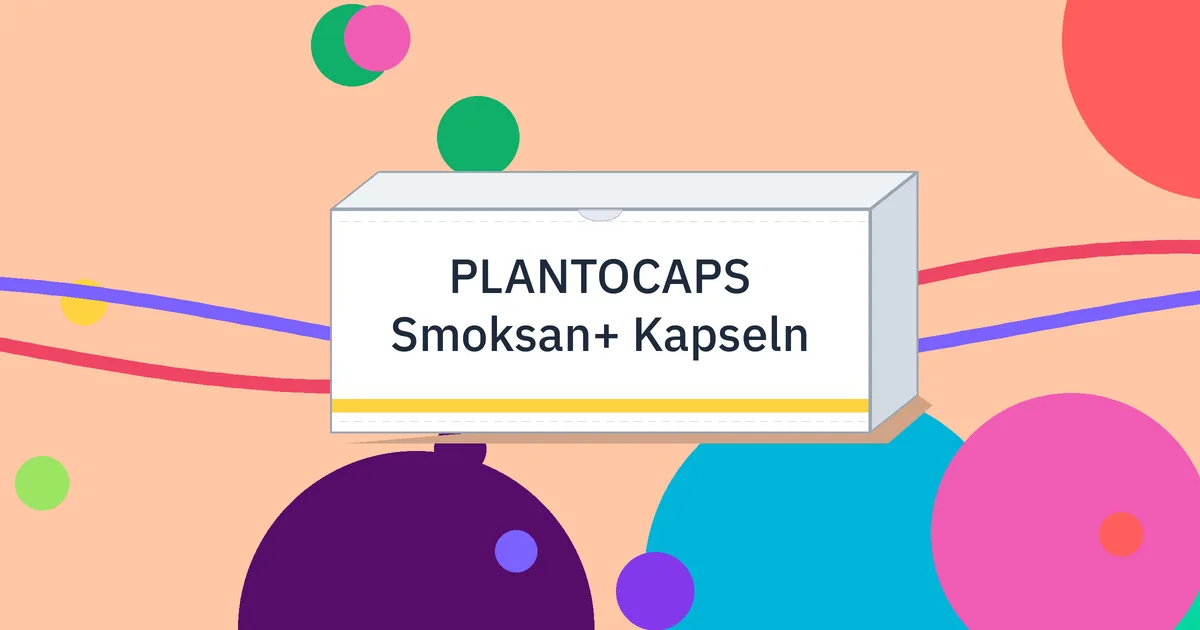 Symbolbild: Packung mit der Aufschrift PLANTOCAPS Smoksan+ Kapseln (PZN 12672667) – Verfügbarkeit und Bezug in Apotheken in Frankfurt am Main