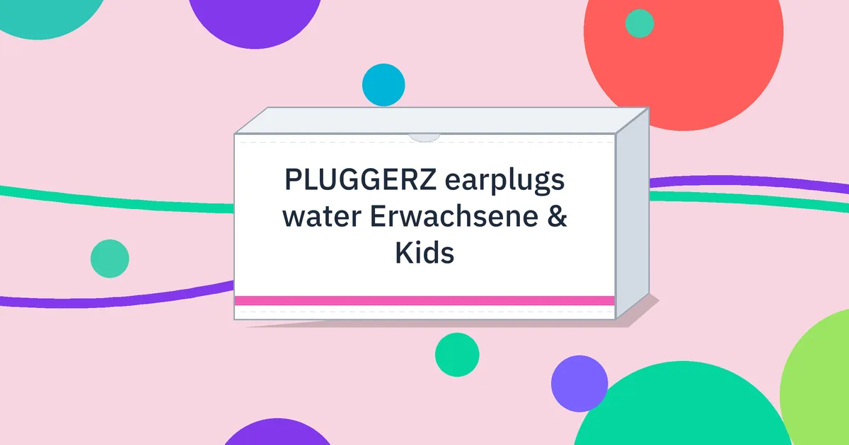 Symbolbild: Packung mit der Aufschrift PLUGGERZ earplugs water Erwachsene & Kids (PZN 16369977) – Verfügbarkeit und Bezug in Apotheken in Frankfurt am Main