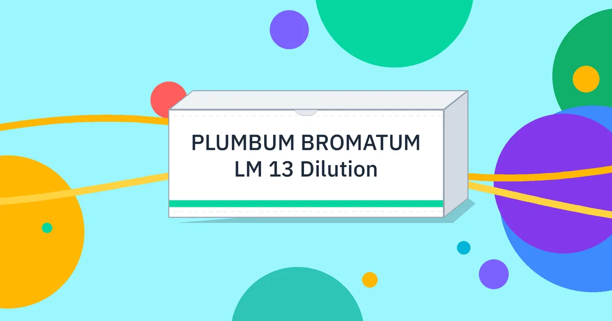 Symbolbild: Packung mit der Aufschrift PLUMBUM BROMATUM LM 13 Dilution (PZN 13039765) – Verfügbarkeit und Bezug in Apotheken in Frankfurt am Main