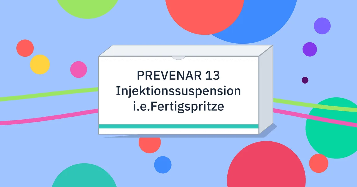 Symbolbild: Packung mit der Aufschrift PREVENAR 13 Injektionssuspension i.e.Fertigspritze (PZN 19683183) – Verfügbarkeit und Bezug in Apotheken in Frankfurt am Main