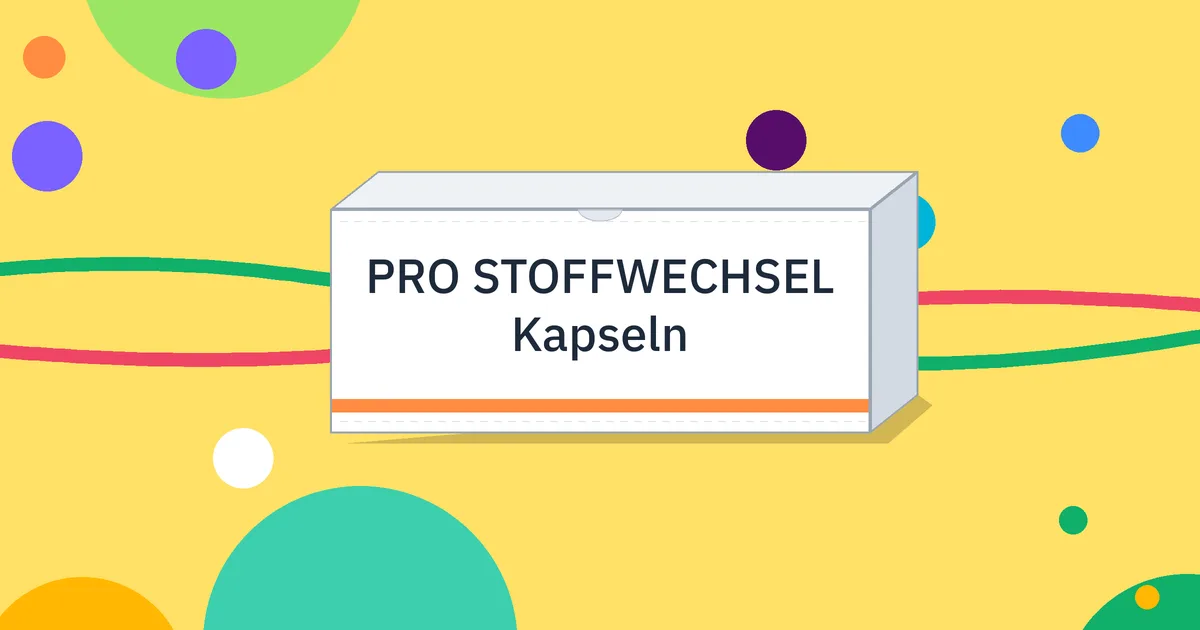 Symbolbild: Packung mit der Aufschrift PRO STOFFWECHSEL Kapseln (PZN 11308936) – Verfügbarkeit und Bezug in Apotheken in Frankfurt am Main