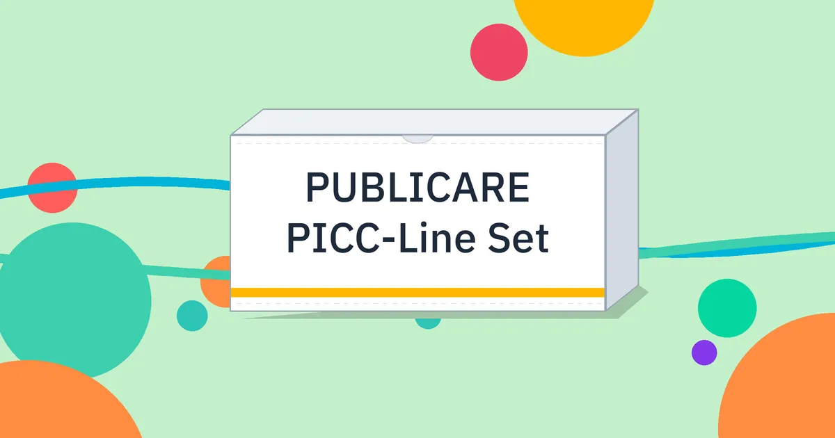 Symbolbild: Packung mit der Aufschrift PUBLICARE PICC-Line Set (PZN 19105380) – Verfügbarkeit und Bezug in Apotheken in Frankfurt am Main
