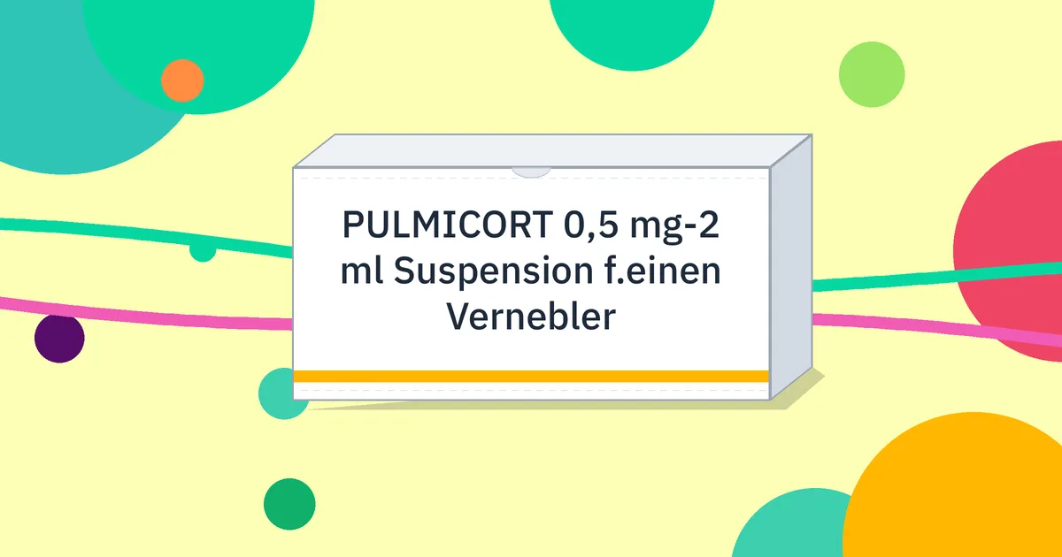 Symbolbild: Packung mit der Aufschrift PULMICORT 0,5 mg-2 ml Suspension f.einen Vernebler (PZN 02018731) – Verfügbarkeit und Bezug in Apotheken in Frankfurt am Main