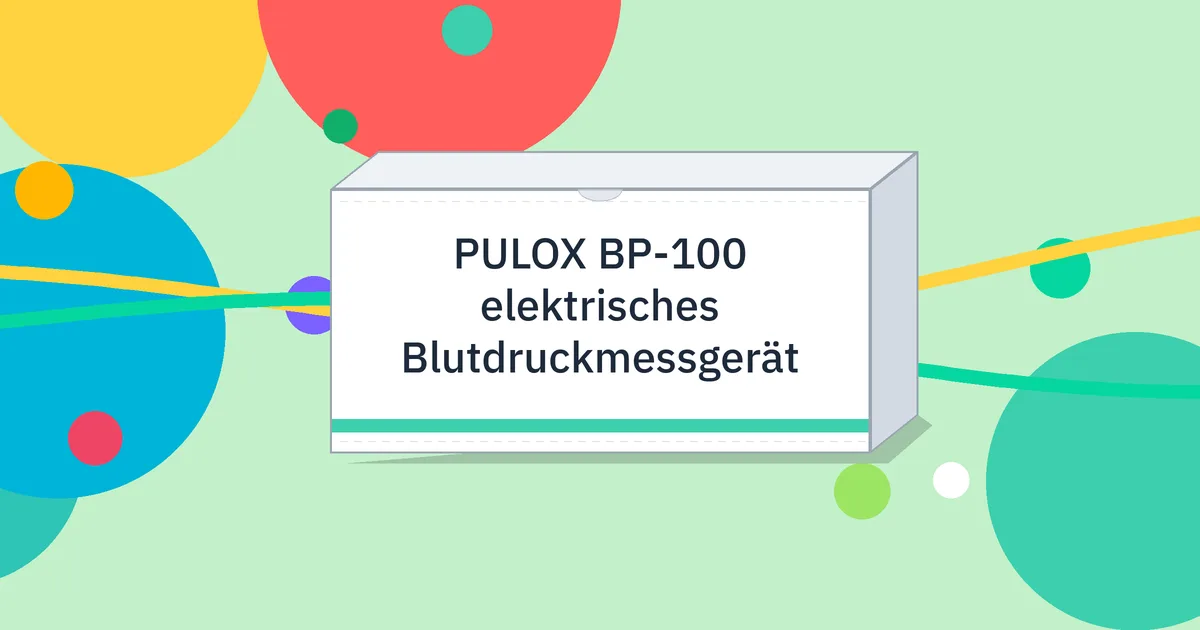 Symbolbild: Packung mit der Aufschrift PULOX BP-100 elektrisches Blutdruckmessgerät (PZN 20305718) – Verfügbarkeit und Bezug in Apotheken in Frankfurt am Main