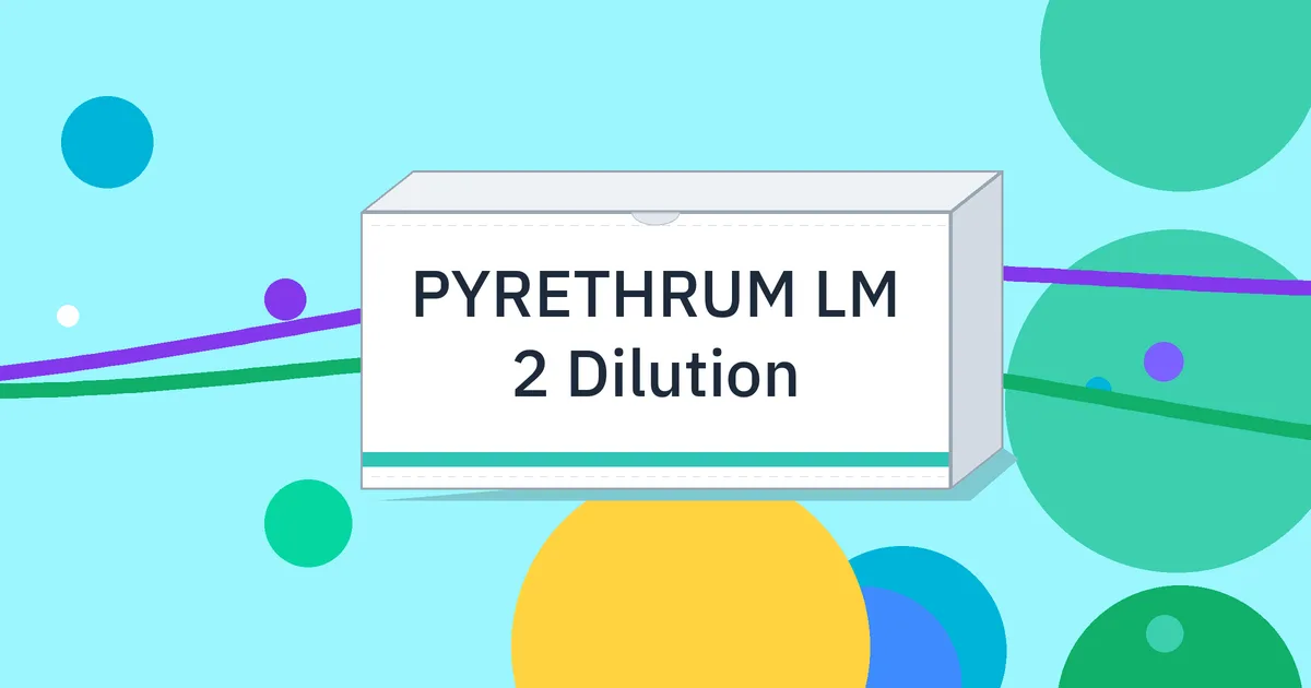 Symbolbild: Packung mit der Aufschrift PYRETHRUM LM 2 Dilution (PZN 13671641) – Verfügbarkeit und Bezug in Apotheken in Frankfurt am Main