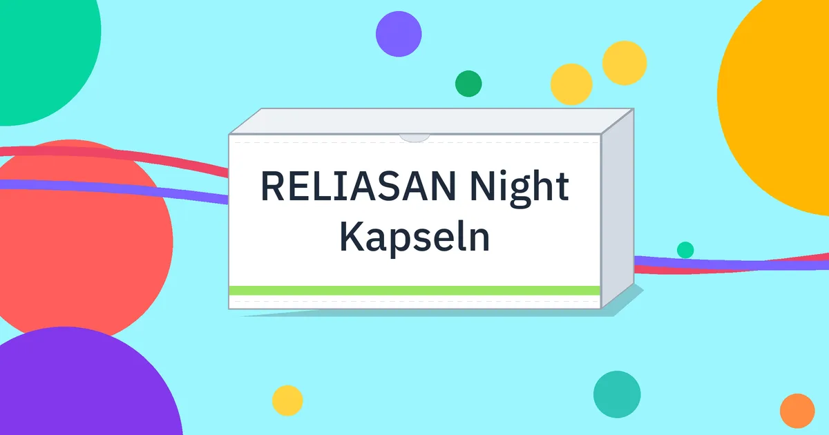 Symbolbild: Packung mit der Aufschrift RELIASAN Night Kapseln (PZN 14050875) – Verfügbarkeit und Bezug in Apotheken in Frankfurt am Main