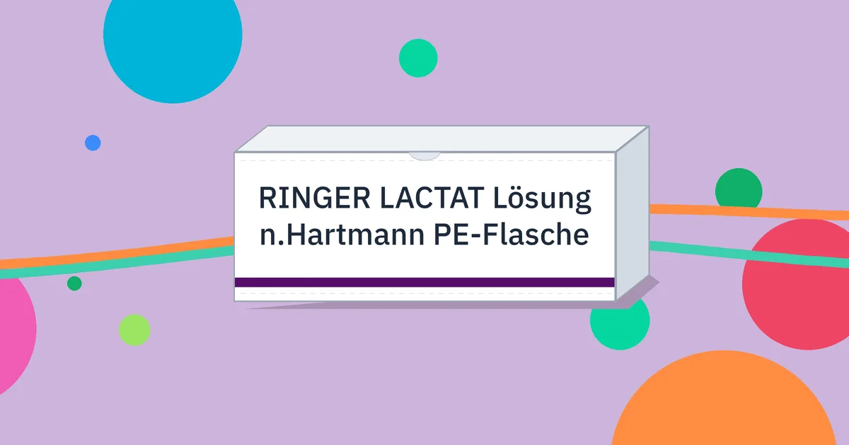 Symbolbild: Packung mit der Aufschrift RINGER LACTAT Lösung n.Hartmann PE-Flasche (PZN 03431752) – Verfügbarkeit und Bezug in Apotheken in Frankfurt am Main