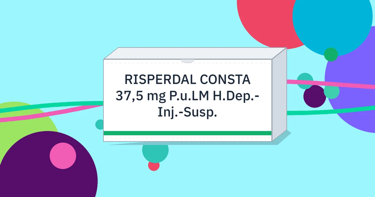 Symbolbild: Packung mit der Aufschrift RISPERDAL CONSTA 37,5 mg P.u.LM H.Dep.-Inj.-Susp. (PZN 09073963) – Verfügbarkeit und Bezug in Apotheken in Frankfurt am Main