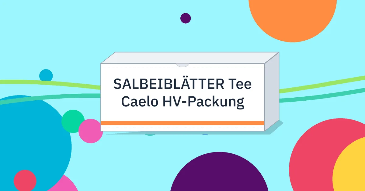 Symbolbild: Packung mit der Aufschrift SALBEIBLÄTTER Tee Caelo HV-Packung (PZN 18083742) – Verfügbarkeit und Bezug in Apotheken in Frankfurt am Main