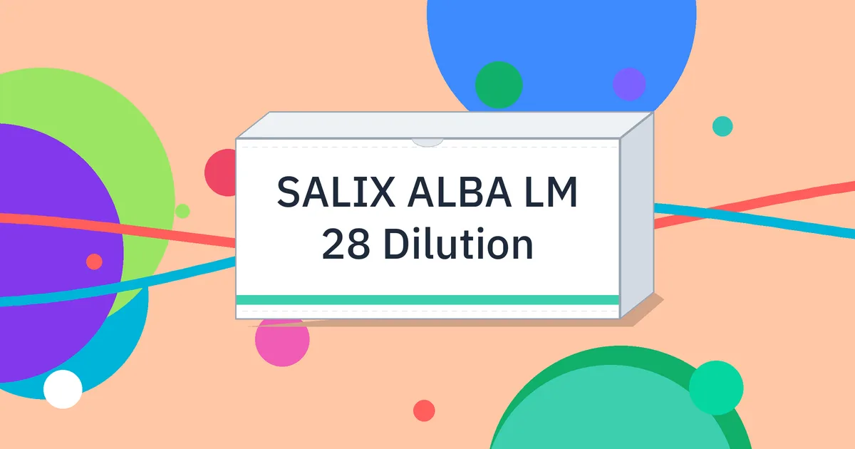 Symbolbild: Packung mit der Aufschrift SALIX ALBA LM 28 Dilution (PZN 13177823) – Verfügbarkeit und Bezug in Apotheken in Frankfurt am Main