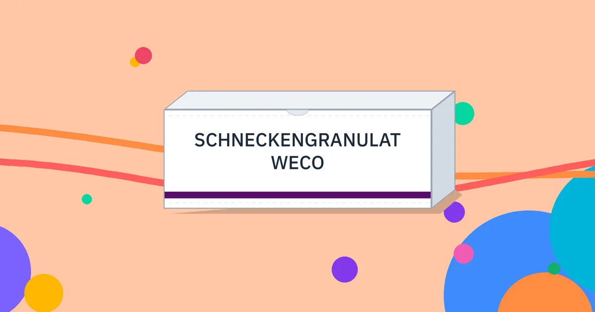 Symbolbild: Packung mit der Aufschrift SCHNECKENGRANULAT WECO (PZN 20327476) – Verfügbarkeit und Bezug in Apotheken in Frankfurt am Main