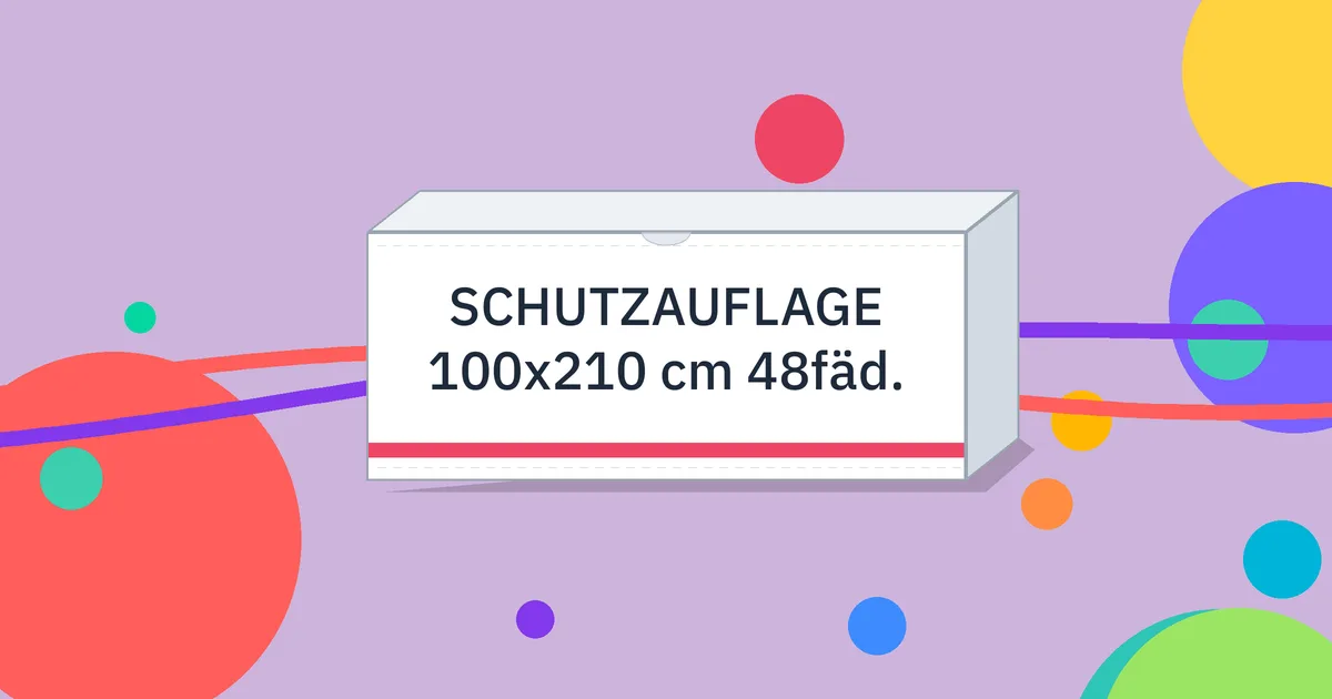 Symbolbild: Packung mit der Aufschrift SCHUTZAUFLAGE 100x210 cm 48fäd. (PZN 12372043) – Verfügbarkeit und Bezug in Apotheken in Frankfurt am Main