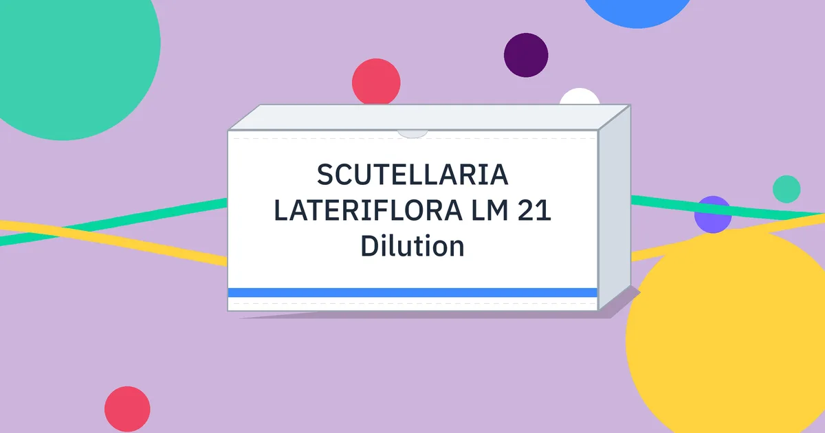 Symbolbild: Packung mit der Aufschrift SCUTELLARIA LATERIFLORA LM 21 Dilution (PZN 13185018) – Verfügbarkeit und Bezug in Apotheken in Frankfurt am Main