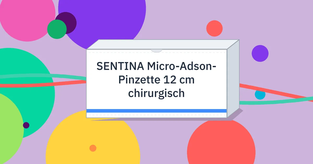 Symbolbild: Packung mit der Aufschrift SENTINA Micro-Adson-Pinzette 12 cm chirurgisch (PZN 11588806) – Verfügbarkeit und Bezug in Apotheken in Frankfurt am Main