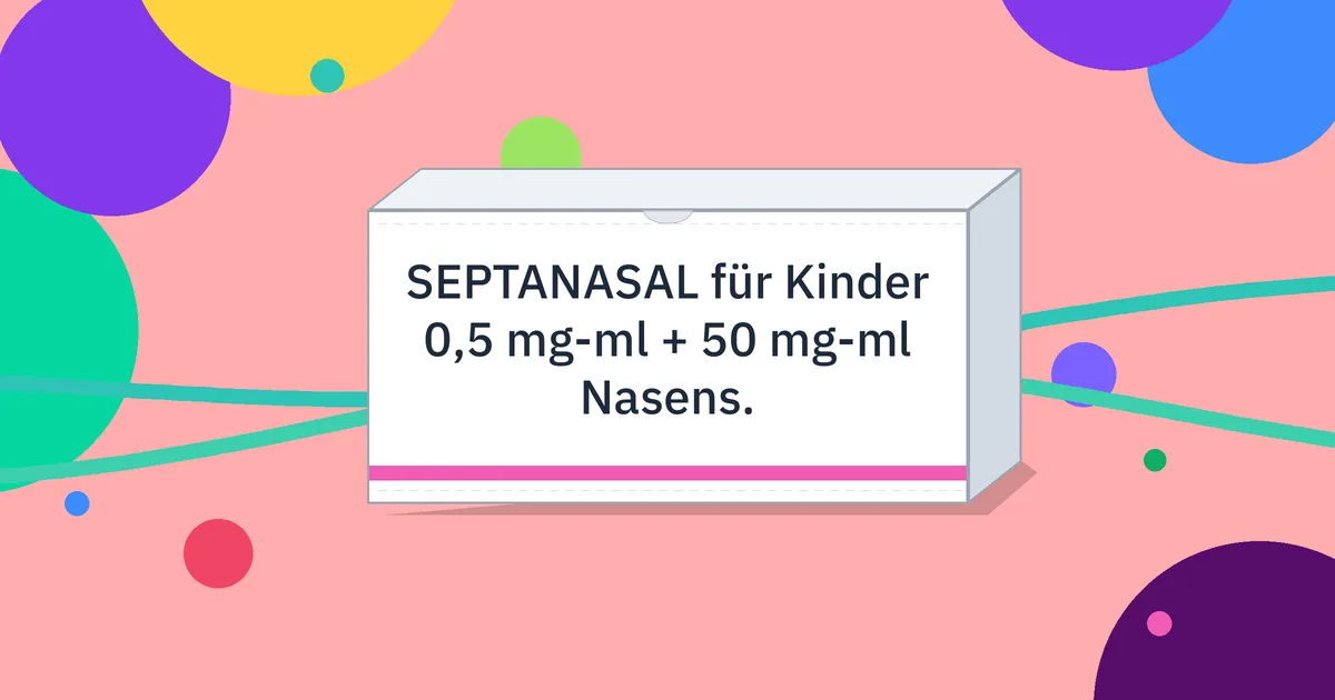 Symbolbild: Packung mit der Aufschrift SEPTANASAL für Kinder 0,5 mg-ml + 50 mg-ml Nasens. (PZN 13229388) – Verfügbarkeit und Bezug in Apotheken in Frankfurt am Main