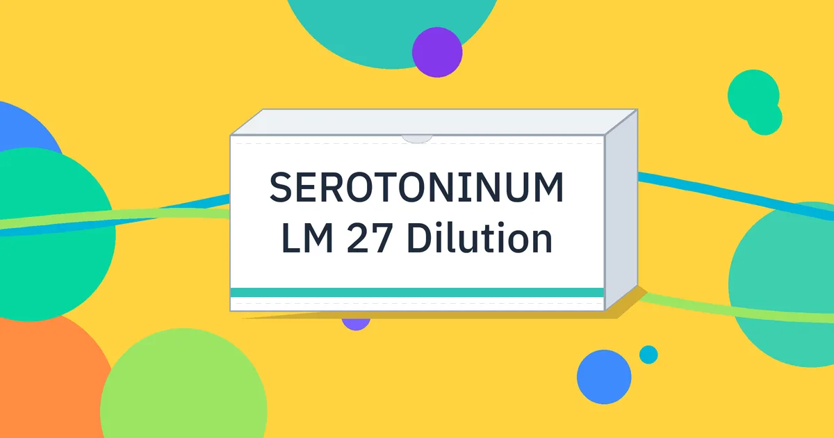 Symbolbild: Packung mit der Aufschrift SEROTONINUM LM 27 Dilution (PZN 13188991) – Verfügbarkeit und Bezug in Apotheken in Frankfurt am Main