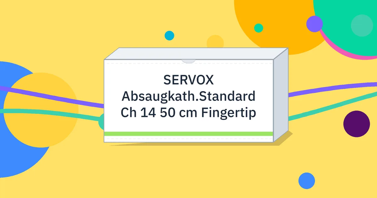Symbolbild: Packung mit der Aufschrift SERVOX Absaugkath.Standard Ch 14 50 cm Fingertip (PZN 16395087) – Verfügbarkeit und Bezug in Apotheken in Frankfurt am Main